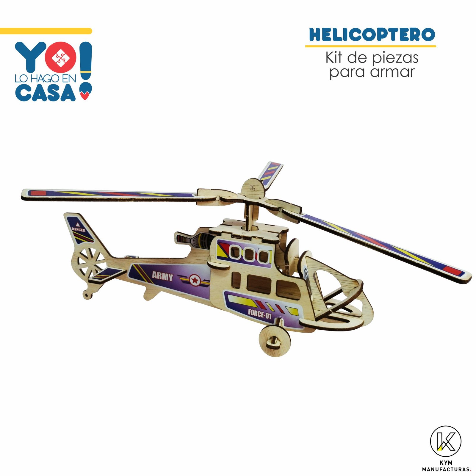 Helicoptero - yolohagoencasa - Kit de piezas para armar